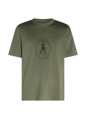 Brunello Cucinelli Logo Cotton T-shirt - Multicolor