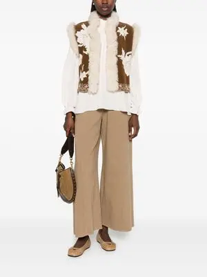 FORTE_FORTE Cotton Wide-leg Trousers