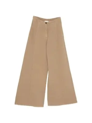 FORTE_FORTE Cotton Wide-leg Trousers - Multicolor