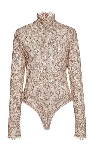 Valentino Garavani Lace High Neck Bodysuit