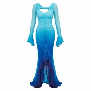 OFUURE Iris Ombré Ruffle Hi-low Dress