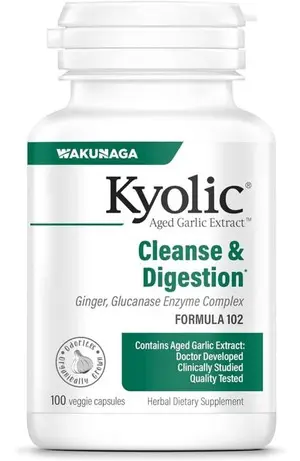 KYOLIC Aged Garlic Extract Formula 102, Cleanse & Digestion, Ginger And Enzyme Complex - None