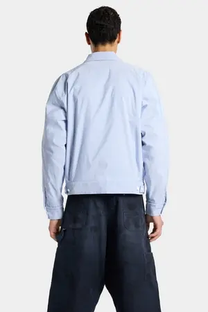 Dsquared2 Mixed Stripes Bomber Jacket With Ruffle Trim