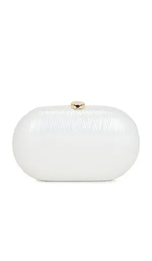 OLGA BERG Izza Oval Clutch - Ivory