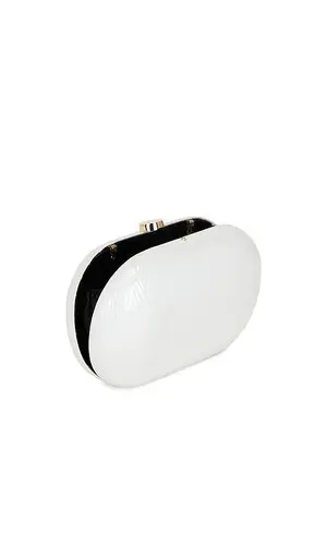 OLGA BERG Izza Oval Clutch - Ivory