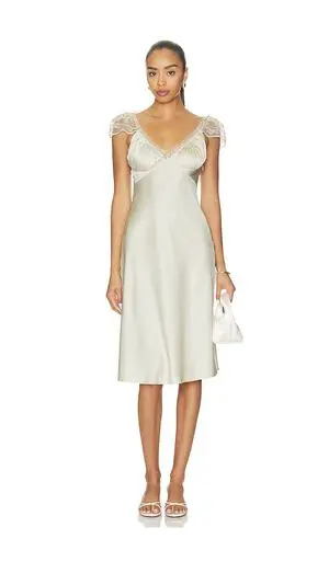 Lpa Audri Dress With Lace Trim