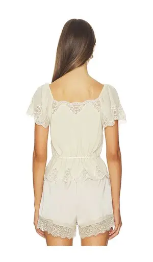 Lpa Grace Top With Lace Trim