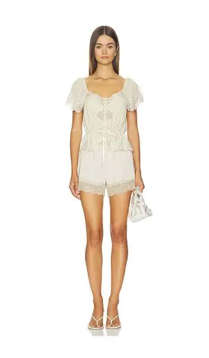 Lpa Grace Top With Lace Trim