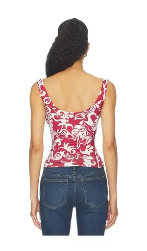 Miaou Lani Top In Printed Stretch Jersey