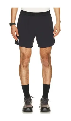 On Performance Shorts With Tonal Logo Detail - Black