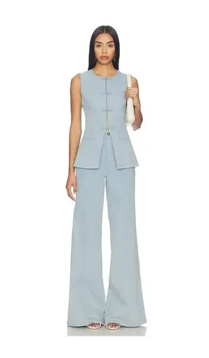 SAU LEE Denver Denim Top