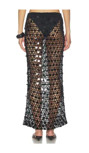 Superdown Dinah Crochet Maxi Skirt