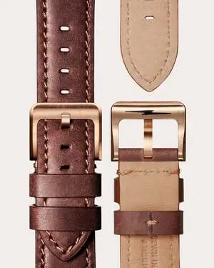 Shinola Bronze Monster 43mm Leather-strap Watch Set