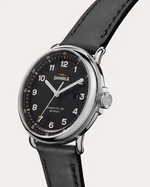Shinola Stainless Steel Canfield C56 43mm Leather-strap Watch