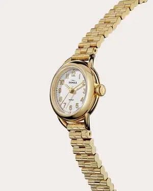 Shinola Runabout 25mm Goldtone Bracelet Watch