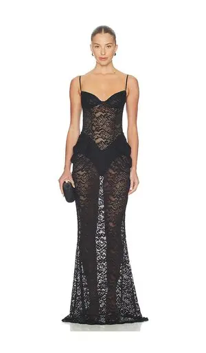 BANANHOT Vecna Maxi Dress Lace - Black