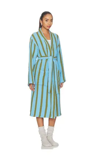 DUSEN DUSEN Waffle Bathrobe - Blue