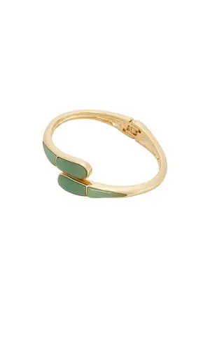 PETIT MOMENTS Thin Livorno Stone Wrap Cuff - Green