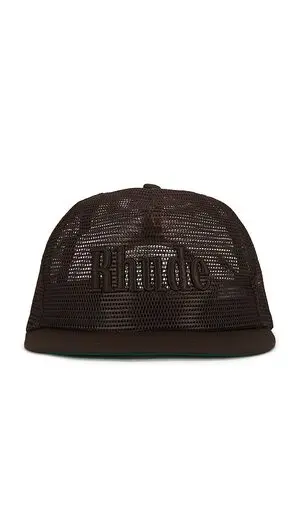 Rhude Logo Mesh Trucker Hat - Brown