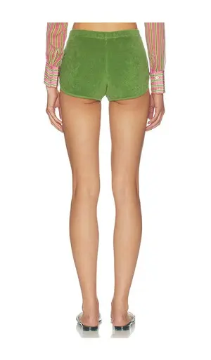 Eterne Mini Terry Track Shorts - Green