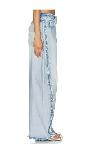 Alexander Wang Inverted Blow Up Jeans With Embossed Logo