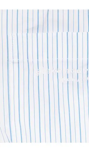 Alexander Wang Off Shoulder Striped Dress - Blue