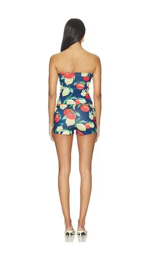 MORE TO COME Printed Tube Top And Short Set