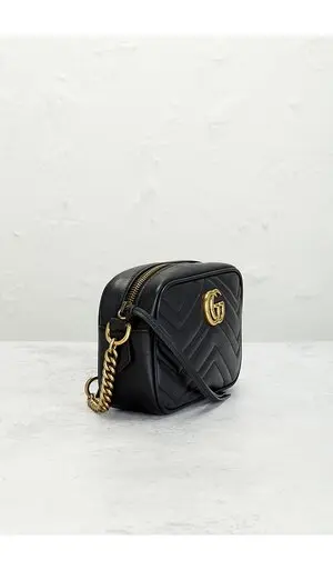 FWRD RENEW Gucci Mini Gg Marmont Shoulder Bag - Black