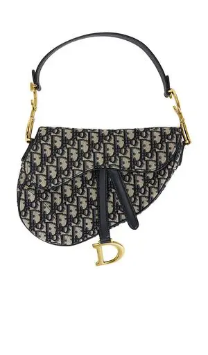 FWRD RENEW Dior Trotter Oblique Saddle Bag - Blue
