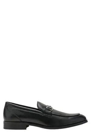 KENNETH COLE Miller Faux Leather Bit Loafer - Black