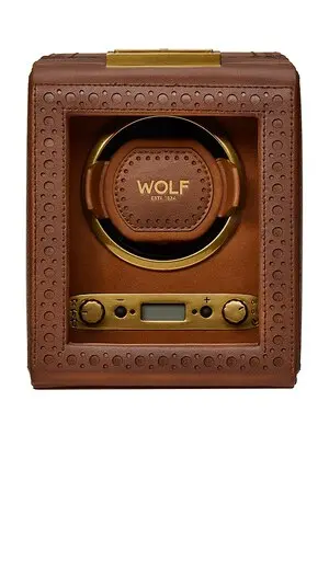 Wolf Brogue Single Watch Winder - Brown