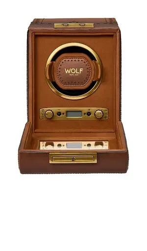 Wolf Brogue Single Watch Winder - Brown