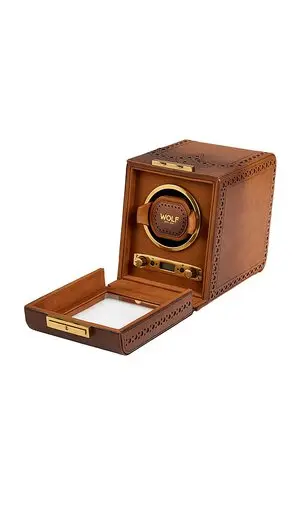 Wolf Brogue Single Watch Winder - Brown