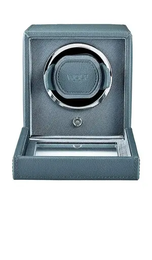 Wolf Single Watch Winder With Cover - Grey