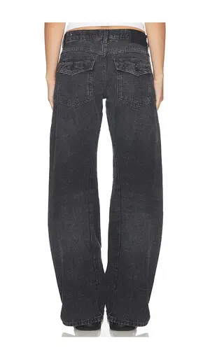 Free People X Revolve Highland Bowed Jean - Black
