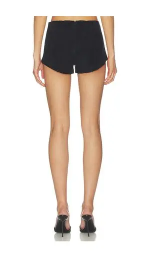 UNDERSTATED LEATHER X Revolve Zebra Print Cowhide Shorts