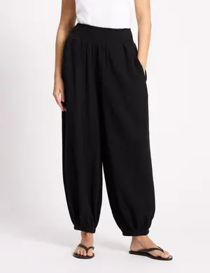 ALBARAY Cheesecloth Hareem Trouser - Black