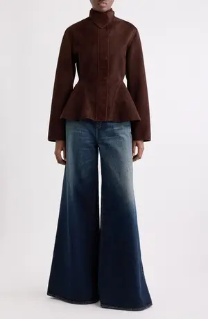 Alaïa Suede Peplum Jacket