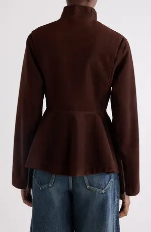 Alaïa Suede Peplum Jacket
