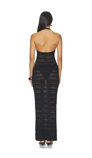 Superdown Crochet Maxi Dress With Cut-out Detail