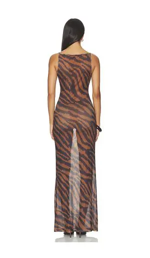 Superdown Tiger Print Maxi Dress