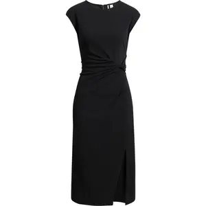 Nordstrom Twist Midi Dress Black