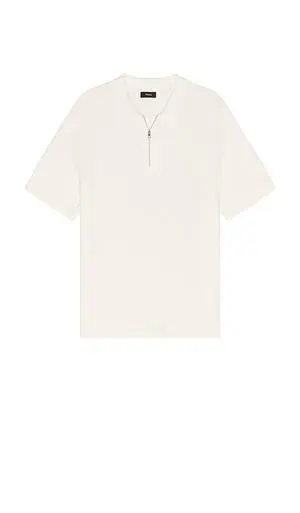 Theory Short Sleeve Zip Polo In . Also - White