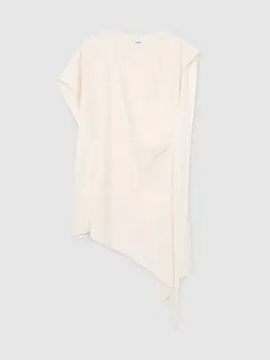 REISS Athena Asymmetric Drape Mini Dress