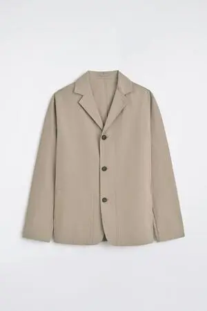 Cos Unstructured Cotton-blend Blazer - Beige