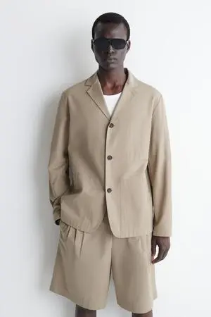 Cos Unstructured Cotton-blend Blazer