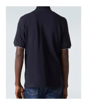 Brunello Cucinelli Embroidered Cotton Pique Polo Shirt