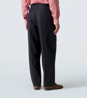 Brunello Cucinelli Panama Cotton And Linen Tapered Pants