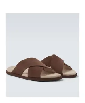Brunello Cucinelli Suede Slides