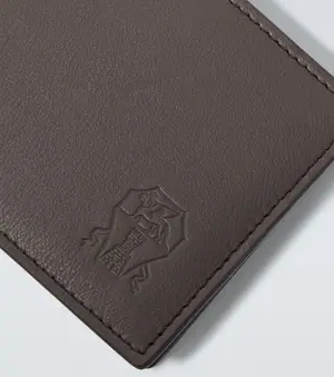 Brunello Cucinelli Logo Debossed Leather Wallet